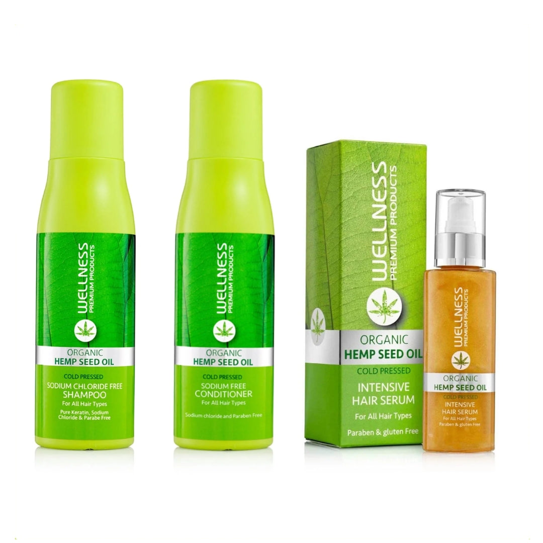 Intensive Shampoo, Conditioner & Serum Bundle – Complete Hemp Hair Care ...